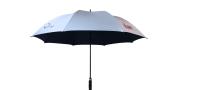 China 190T Pongee Fabric Golf Umbrella 29 Inch Silver Coating Metal Fiberglass Frame Auto Open for sale