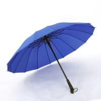 China 29 Inches Golf Umbrella 190T Pongee Fabric Fiberglass Frame Auto Open Custom Logo for sale