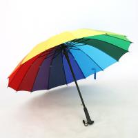 China 29 Inches Golf Umbrella 190T Pongee Fabric Fiberglass Frame Auto Open Custom Logo for sale