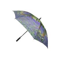 China Custom Logo 27 Inch Auto Open Golf Umbrella Metal Fiberglass Frame 190T Pongee for sale