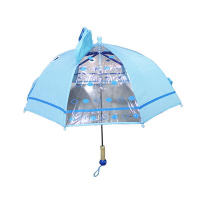 China Kids Cartoon Owl Umbrella 19 Inch Compact Transparent View Customizable Logo Design for sale