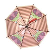 China Customized Cartoon Design Kids Compact Umbrella POE Fabric Insect Printing for sale