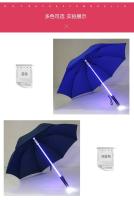 China The popular Instagram transparent shaft LED illuminated creative umbrella for sale