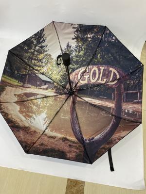 China Compact Golf Umbrella 705g 96cm Closed Length 8 Ribs Windproof Pongee for sale