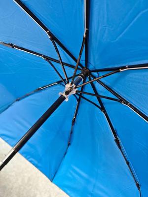 China 21-Inch 8-Rib Reverse Umbrella UPF 50+ UV Protection Manual Folding Black for sale