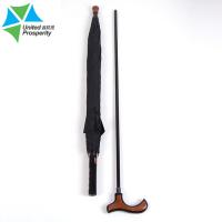 China Custom Logo Auto Open Stick Umbrella 23 Inch 8 Ribs 190T Pongee Fabric for sale