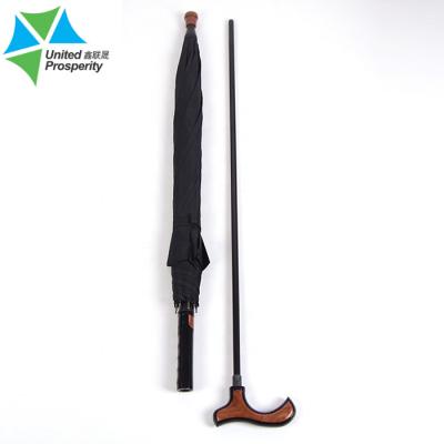 China Custom Logo Auto Open Stick Umbrella 23 Inch 8 Ribs 190T Pongee Fabric for sale