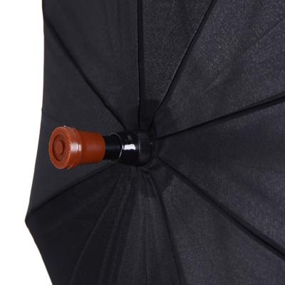 China Auto Open Stick Umbrella 23 inch Metal Shaft Fiberglass Frame 190T Pongee Wind Resistant for sale