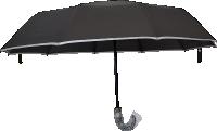 China Large Automatic Travel Umbrella 103cm Open Diameter Fiberglass Ribs Reflective Edge Trim for sale