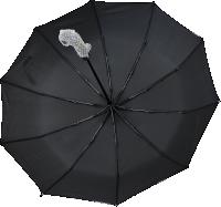 China Large Automatic Travel Umbrella 103cm Open Diameter Fiberglass Ribs Reflective Edge Trim for sale
