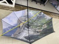 China Large Golf Umbrella 140cm Fiberglass Frame Shaft Windproof Custom Logo for sale