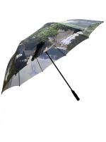 China Large Golf Umbrella 140cm Fiberglass Frame Shaft Windproof Custom Logo for sale