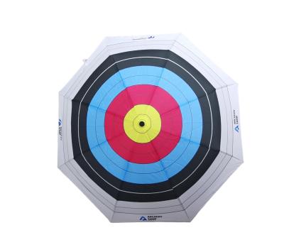 China Foldable Golf Umbrella 130cm Open Diameter Pongee Fabric Fiberglass Shaft Arrow Target for sale