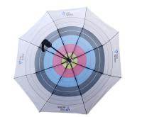 China Foldable Golf Umbrella 130cm Open Diameter Pongee Fabric Fiberglass Shaft Arrow Target for sale