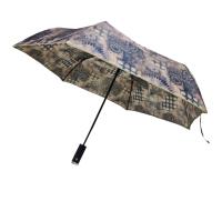 China LED Lighted Auto Open/Close Safety Umbrella with Reflective Strip for Night Visibility for sale