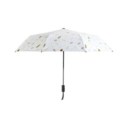 China 8 Ribs Compact Folding Umbrella Auto Open Close 27cm Lightweight Rain Protection for sale