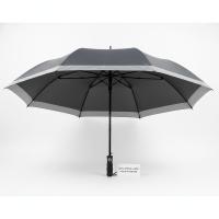 China Large Automatic Travel Umbrella 103cm Open Diameter Fiberglass Ribs Reflective Edge Trim for sale
