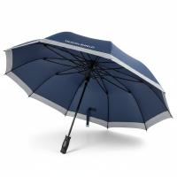 China Large Automatic Travel Umbrella 103cm Open Diameter Fiberglass Ribs Reflective Edge Trim for sale