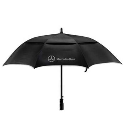 China 32 Inch Promotional Golf Umbrella Auto Open Metal Fiberglass Frame Custom Logo Corporate Branded for sale