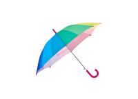 China Kids Compact Umbrella 19 Inch Plastic Handle Metal Frame Custom Cartoon Print for sale