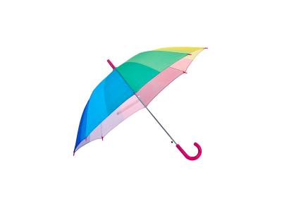 China Kids Compact Umbrella 19 Inch Plastic Handle Metal Frame Custom Cartoon Print for sale