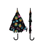 China Plastic Handle Kids Compact Umbrella Lightweight Durable Pongee Fabric Rain Protection Easy Carry Folding Design for sale
