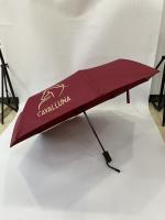 China 21 Inch 3-Fold Auto Open Close Umbrella Pongee Fabric Digital Print Horse Pattern for sale