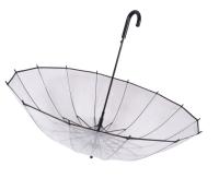 China UP 23 Inch Manual Open Transparent Rain Umbrella Metal Shaft Clear Canopy for sale