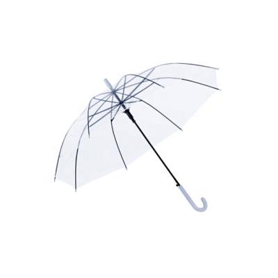China 23 Inch Transparent Rain Umbrella with Metal Shaft Durable Clear Canopy for Men Women Custom Logo for sale