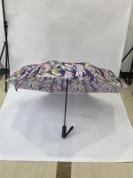 China Custom Logo Umbrellas Outdoor Sunny Rainy UV Protection Automatic Three Folding Umbrella Travel for sale