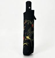 China Windproof UV Protection Bird Floral Print 23 Inch 8 Ribs 3 Fold Umbrella for Ladies Daily Commute for sale