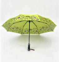 China Auto Open Close 3 Folding Umbrella Vintage Paisley Floral Print Umbrella Portable Lightweight Rain Sun Umbrella for Women Daily Outdoor Use for sale