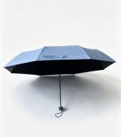 China Sky Blue Compact Travel Umbrella Shading Layer Anti-UV Wind Resistant Manual Folding Umbrella Outdoor Camping for sale
