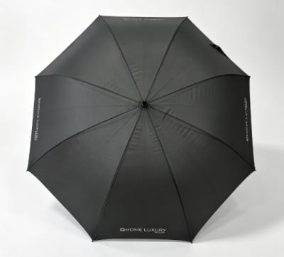 China Custom Printing All Fiberglass Windproof Golf Umbrella With Double Canopy Design for sale