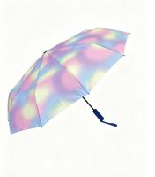 China Fully Automatic Foldable Umbrella Reinforced Anti-Inversion Ribs UPF50 UV Protection 3-Fold Travel for sale