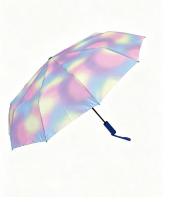 China Fully Automatic Foldable Umbrella Reinforced Anti-Inversion Ribs UPF50 UV Protection 3-Fold Travel for sale