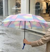 China Fully Automatic Foldable Umbrella Reinforced Anti-Inversion Ribs UPF50 UV Protection 3-Fold Travel for sale