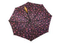 China 8K Fashion J Handle Wooden Stick Umbrella 23 Inch with Custom Logo Printing Options for sale