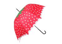 China 23 Inch Children's Strawberry Print Auto Open Umbrella with Metal Frame and 100-103cm Coverage for sale