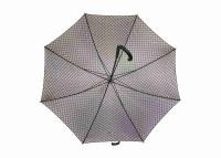 China Fiberglass Auto Open Stick Umbrella Firm Grip Windproof Frame Brownness for sale