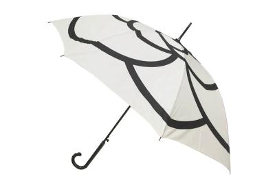 China White Compact J Stick Umbrella 23