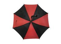 China 23-Inch Auto Open Stick Umbrella with J-Shaped Plastic Handle - Black/Red Advertising Promotional Model for sale