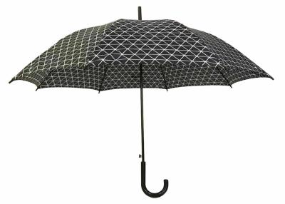 China J Hook Auto Open Stick Umbrella with Metal Shaft and Ribs - 100-103cm Diameter, 23