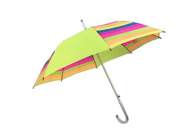 China 23 Inch Aluminum Auto Open Umbrella with Unique Groove Bone Design - J-Shape Handle, 100-103cm Diameter for sale