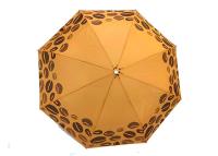 China Orange 21 Inch Lightweight Folding Aluminum Umbrella - Manual Open/Close with 95-100cm Coverage for sale
