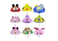 China 18 Inch Kids Compact Umbrella with 3D Animal Design - 10mm Metal Shaft, 70cm Open Diameter, Pink Color for sale