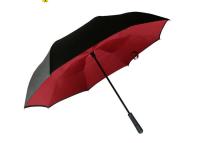 China 190T Pongee Reverse Inverted Umbrella - 23 Inch Manual Open/Close with Fiberglass Frame for sale