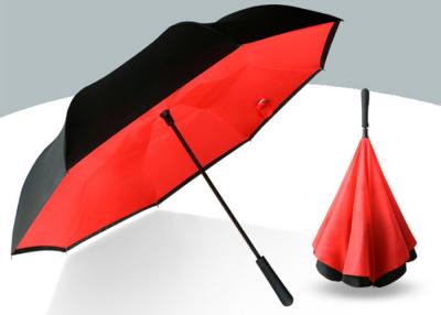 China 190T Pongee Reverse Inverted Umbrella - 23 Inch Manual Open/Close with Fiberglass Frame for sale