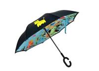 China Children's Reverse Inverted Umbrella 23 Inch with Cartoon Art Print, Manual Open Control and Fiberglass Frame for sale