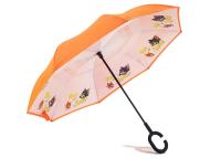 China Children's Reverse Inverted Umbrella 23 Inch with Cartoon Art Print, Manual Open Control and Fiberglass Frame for sale